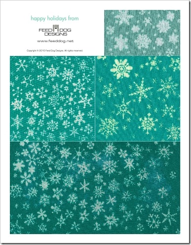 Feed Dog: Free printable snowflake fabric